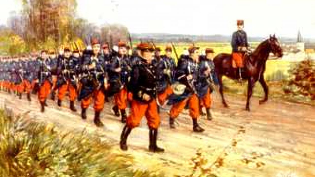 Soldados De La Primera Guerra Mundial Marchando